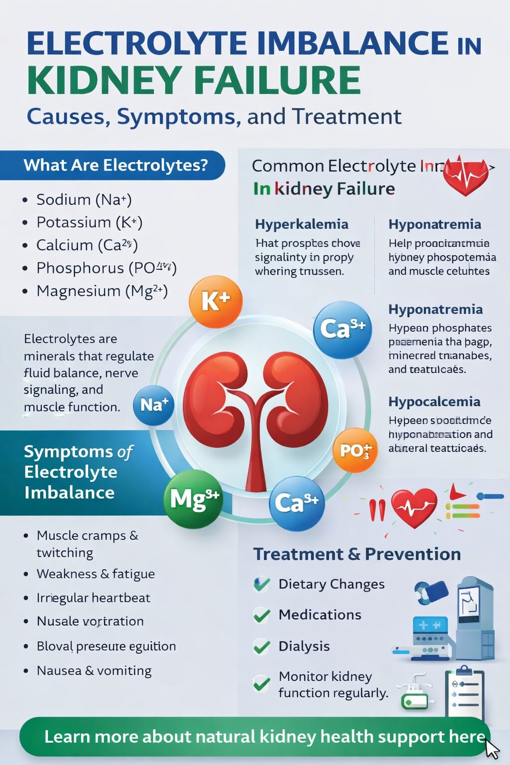 Electrolyte imbalance in kidney failure: causes, symptoms, and ...
